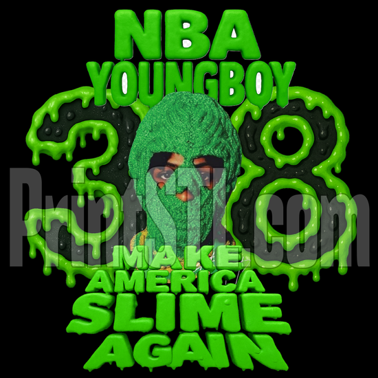 NBA Youngboy 38 Slime Again Design – DTF or Digital – Party & Print STL